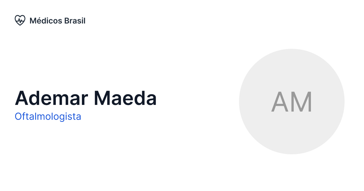 Ademar Maeda - Oftalmologista | Médicos Brasil