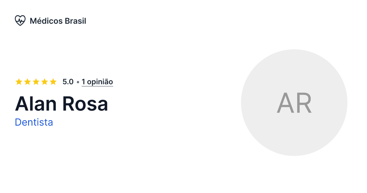 Alan Rosa - Dentista | Médicos Brasil