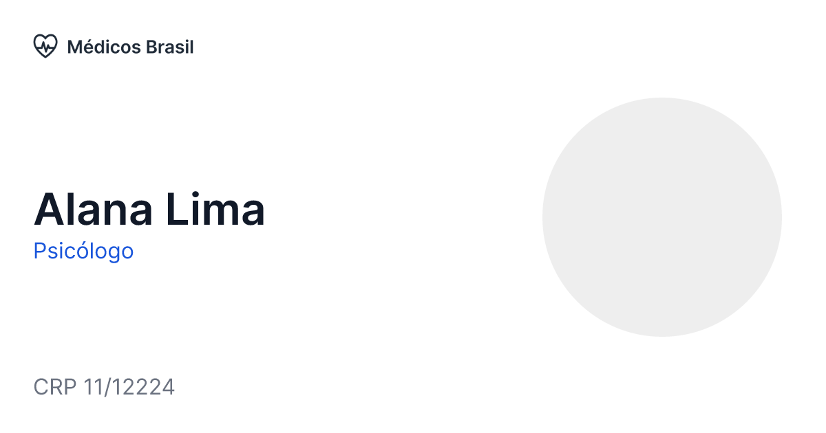 Alana Lima - Psicólogo | Médicos Brasil