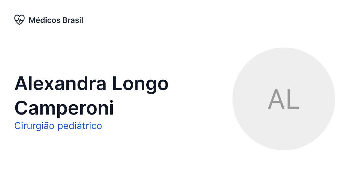Alexandra Longo Camperoni - Cirurgião pediátrico | Médicos Brasil