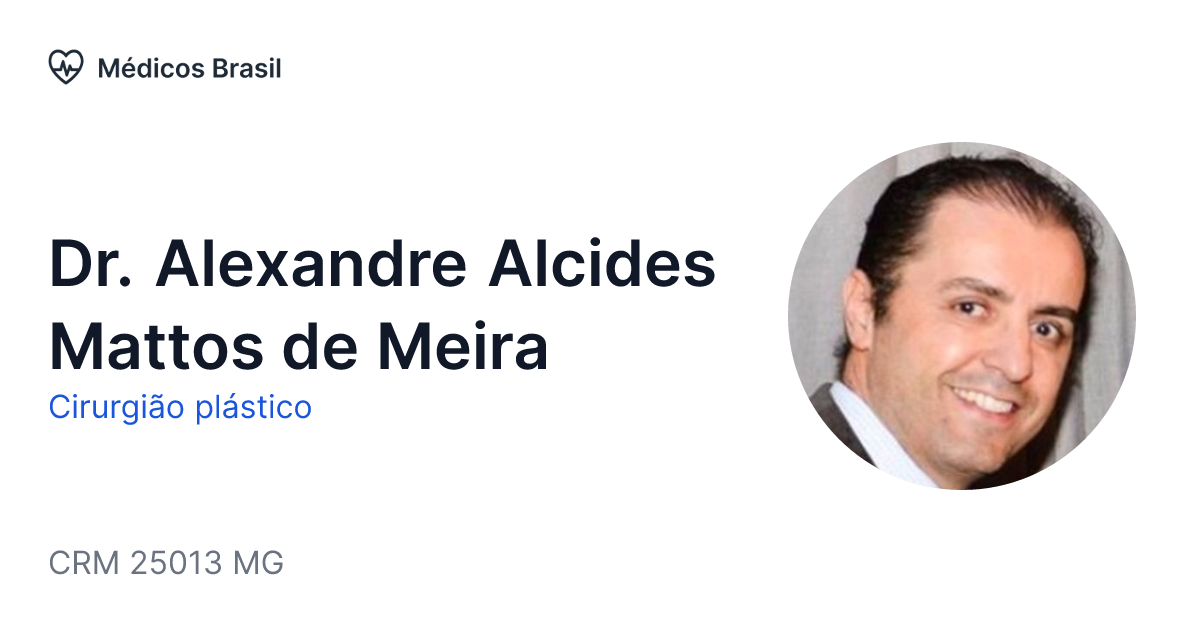 Dr. Alexandre Alcides Mattos de Meira - Cirurgião plástico | Médicos Brasil