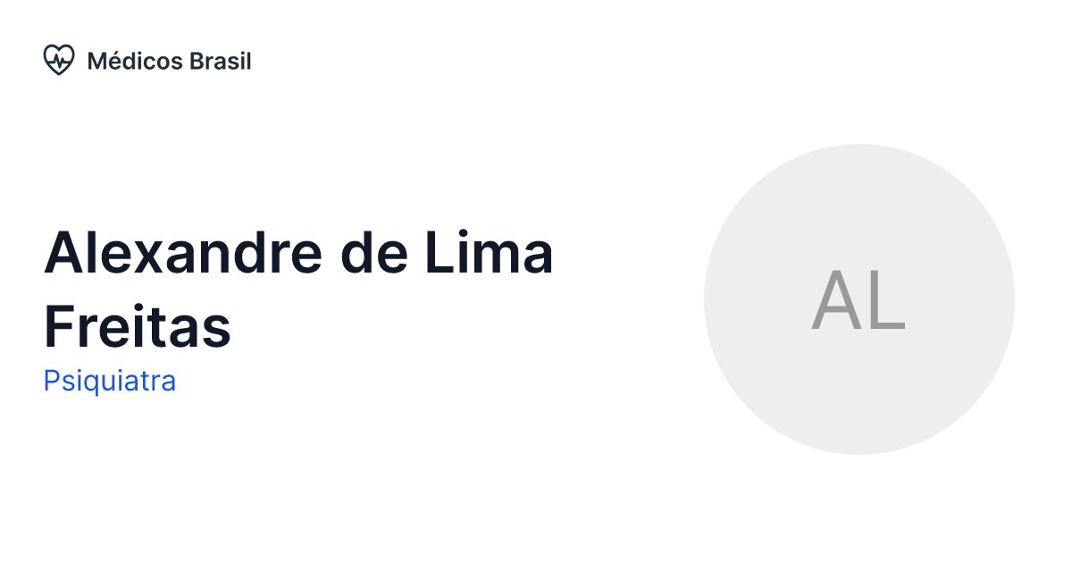 Alexandre de Lima Freitas - Psiquiatra | Médicos Brasil