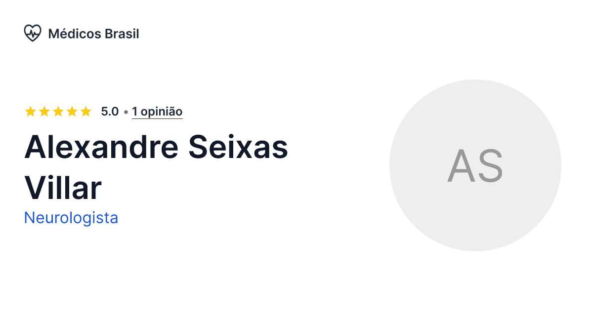 Alexandre Seixas Villar - Neurologista | Médicos Brasil