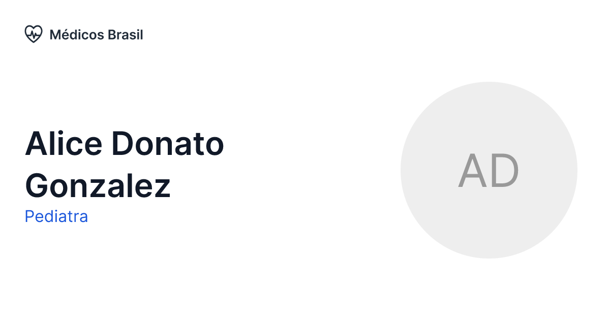 Alice Donato Gonzalez - Pediatra | Médicos Brasil