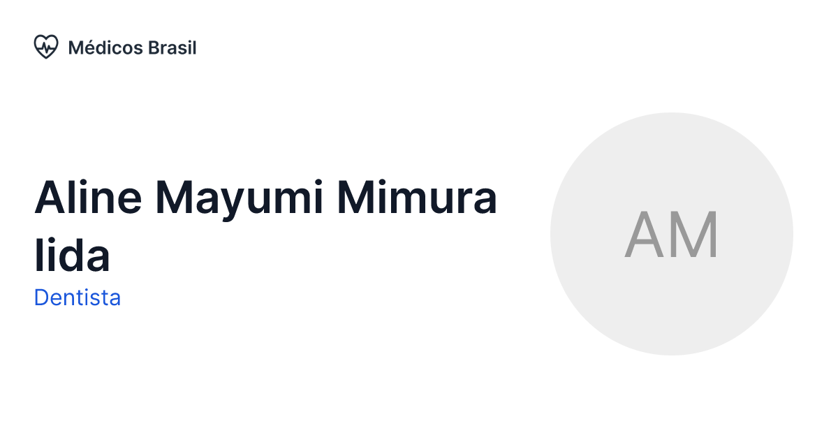 Aline Mayumi Mimura Iida - Dentista | Médicos Brasil