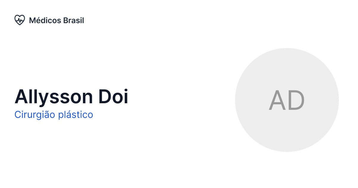 Allysson Doi - Cirurgião plástico | Médicos Brasil