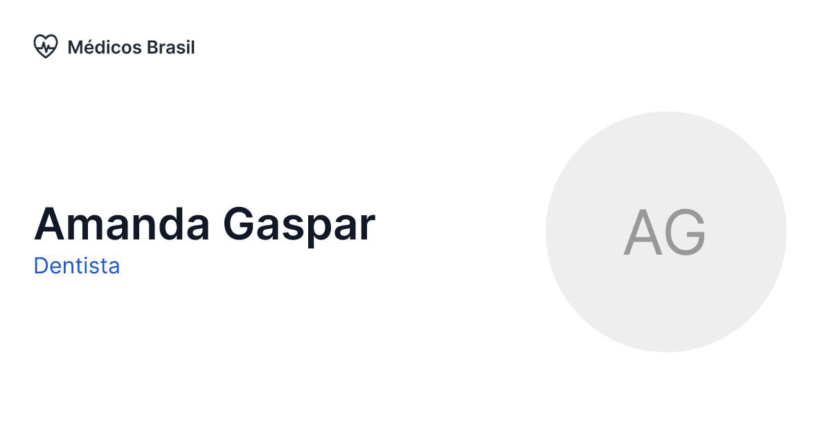 Amanda Gaspar - Dentista | Médicos Brasil