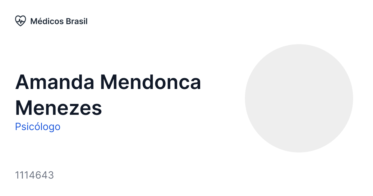 Amanda Mendonca Menezes - Psicólogo | Médicos Brasil