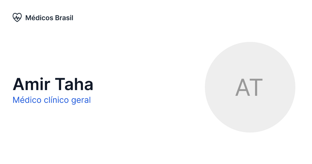 Amir Taha - Médico clínico geral | Médicos Brasil