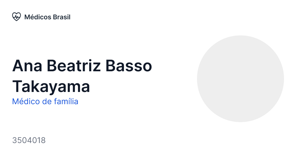 Ana Beatriz Basso Takayama - Médico de família | Médicos Brasil