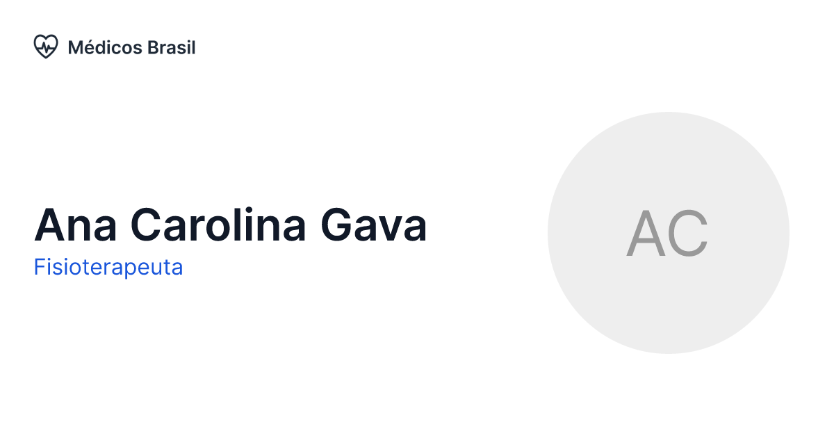 Ana Carolina Gava - Fisioterapeuta | Médicos Brasil