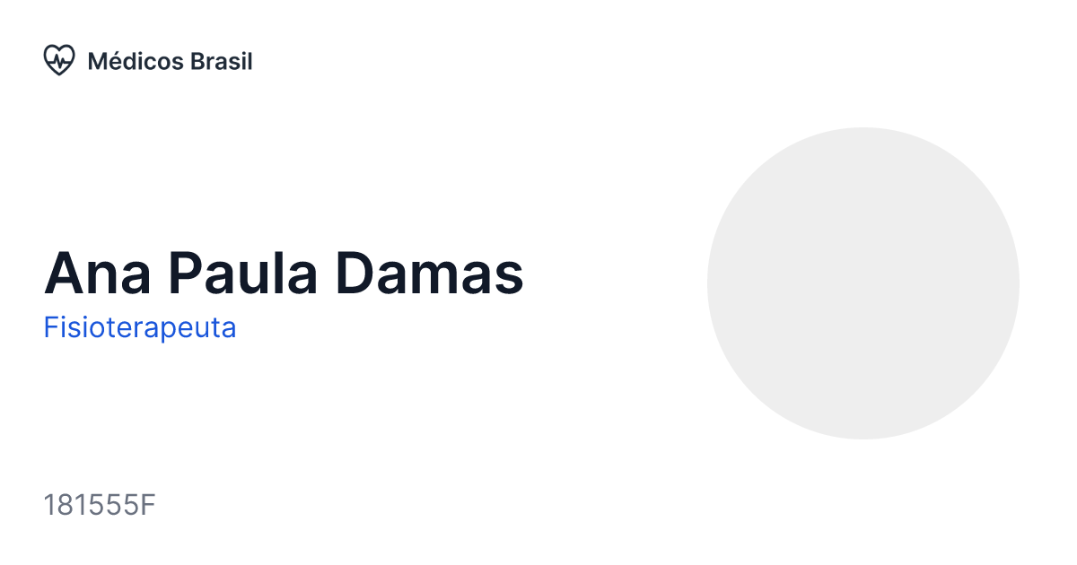 Ana Paula Damas - Fisioterapeuta | Médicos Brasil
