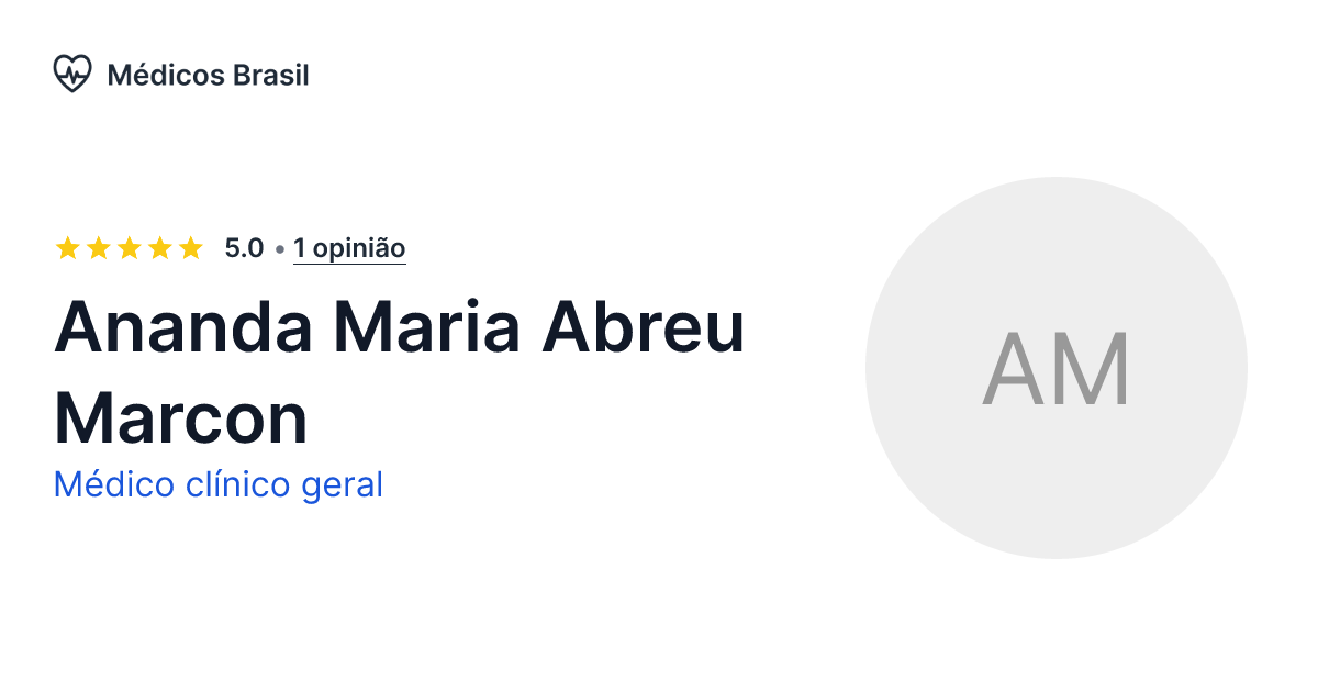 Ananda Maria Abreu Marcon - Médico clínico geral | Médicos Brasil