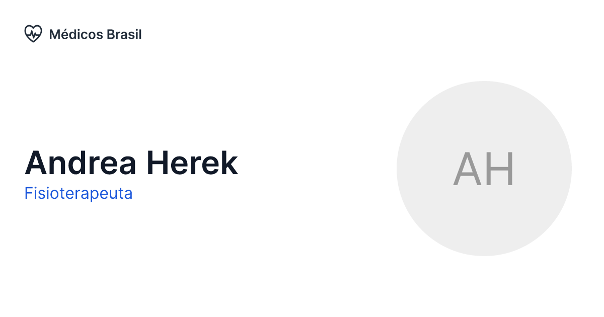 Andrea Herek - Fisioterapeuta | Médicos Brasil