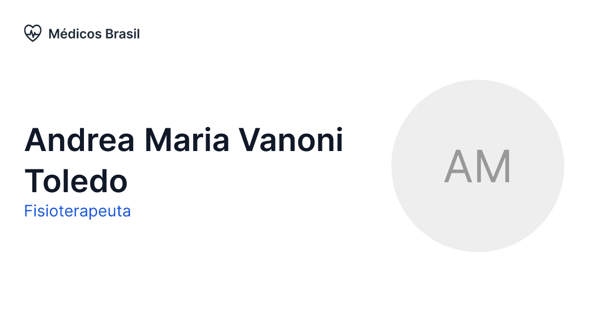 Andrea Maria Vanoni Toledo - Fisioterapeuta | Médicos Brasil