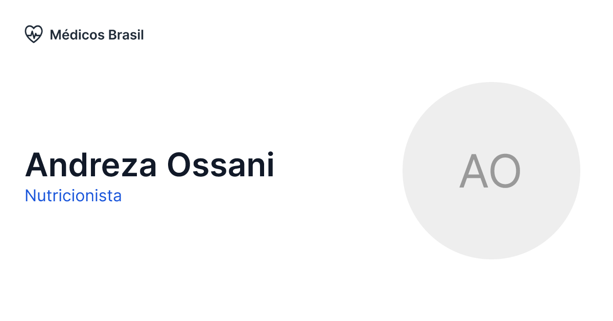 Andreza Ossani - Nutricionista | Médicos Brasil
