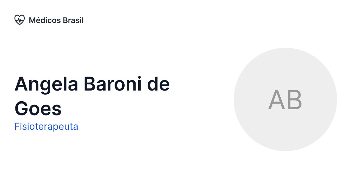 Angela Baroni de Goes - Fisioterapeuta | Médicos Brasil