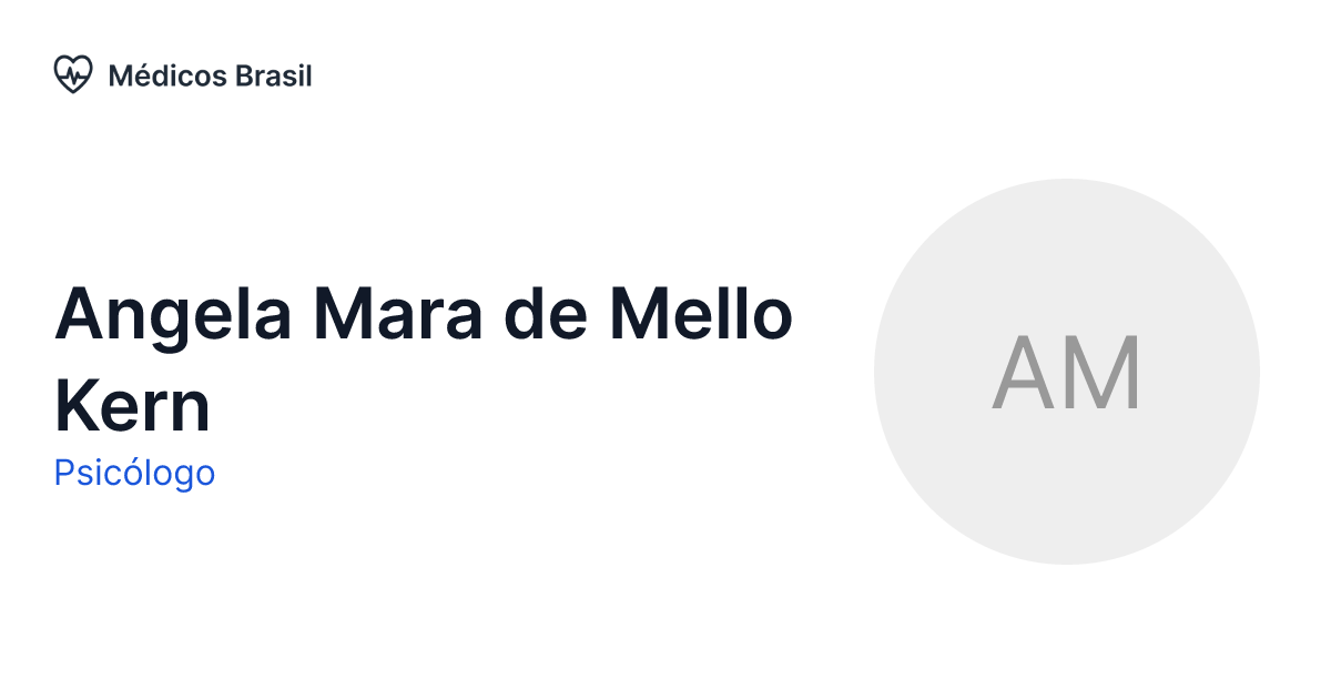 Angela Mara de Mello Kern - Psicólogo | Médicos Brasil