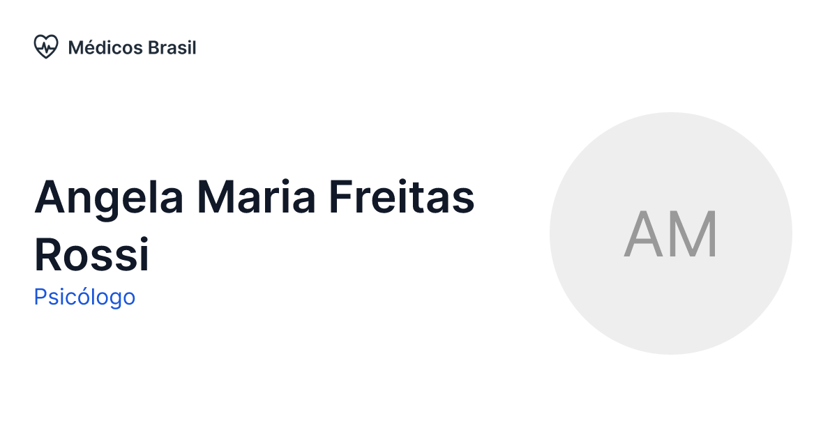 Angela Maria Freitas Rossi - Psicólogo | Médicos Brasil