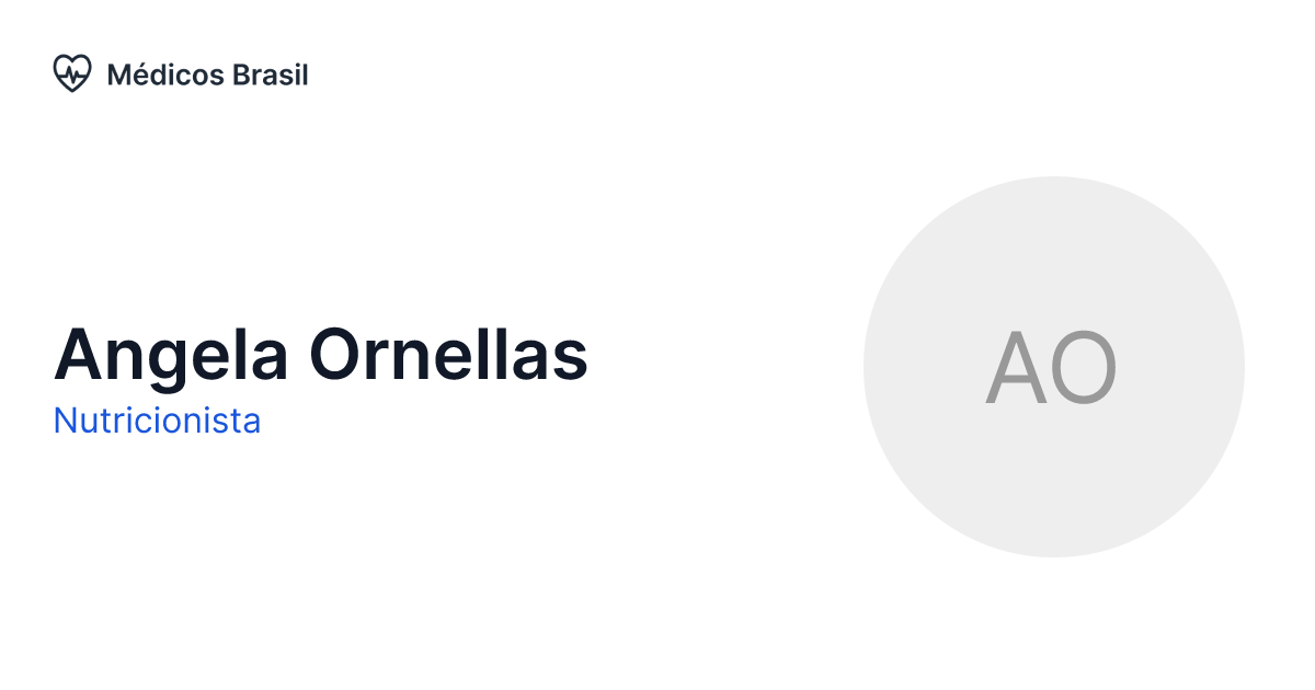 Angela Ornellas - Nutricionista | Médicos Brasil