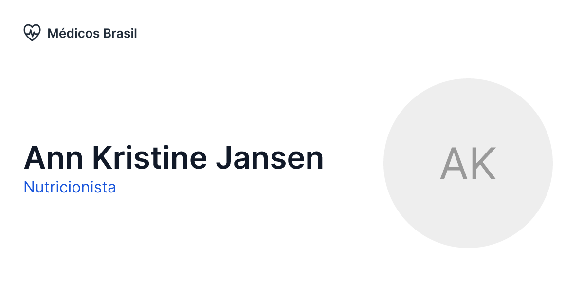 Ann Kristine Jansen - Nutricionista | Médicos Brasil