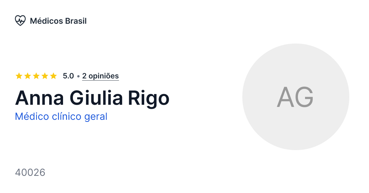 Anna Giulia Rigo - Médico clínico geral | Médicos Brasil