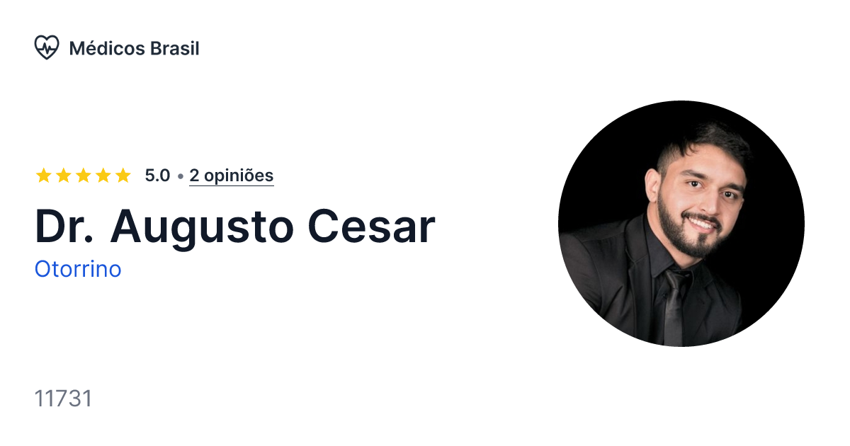 Dr. Augusto Cesar - Otorrino | Médicos Brasil