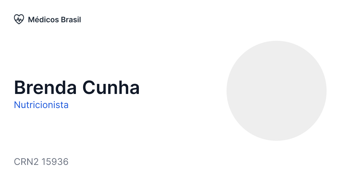 Brenda Cunha - Nutricionista | Médicos Brasil