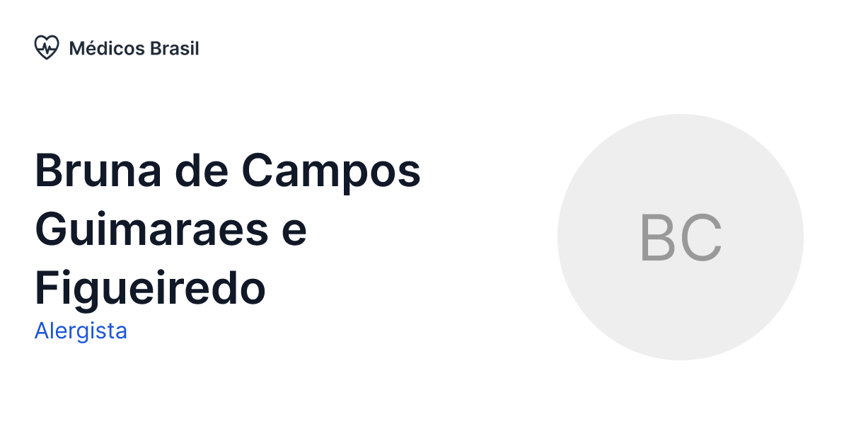Bruna de Campos Guimaraes e Figueiredo - Alergista | Médicos Brasil