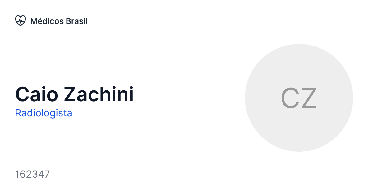 Caio Zachini - Radiologista | Médicos Brasil