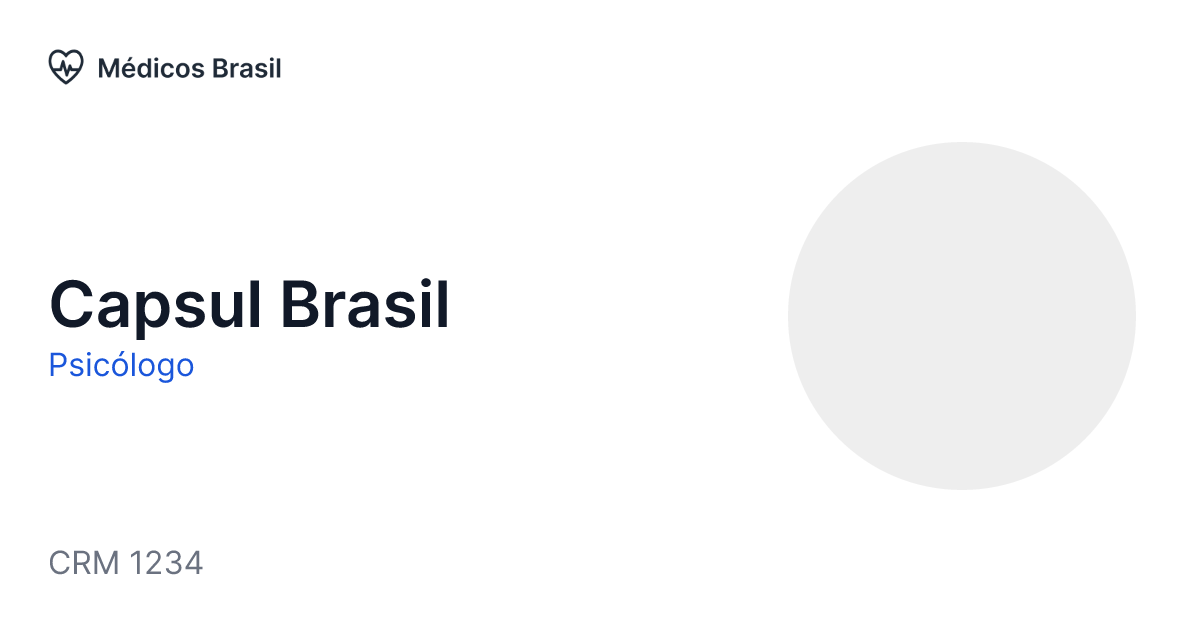 Capsul Brasil - Psicólogo | Médicos Brasil