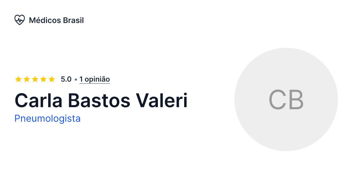Carla Bastos Valeri - Pneumologista | Médicos Brasil