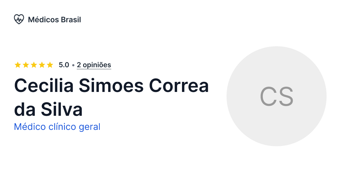 Cecilia Simoes Correa da Silva - Médico clínico geral | Médicos Brasil