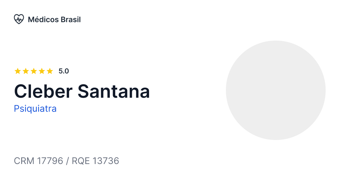 Cleber Santana - Psiquiatra | Médicos Brasil