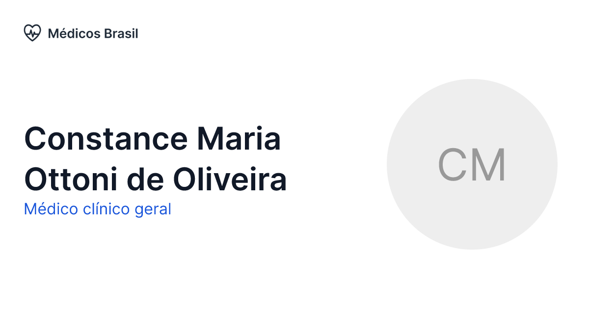 Constance Maria Ottoni de Oliveira - Médico clínico geral | Médicos Brasil