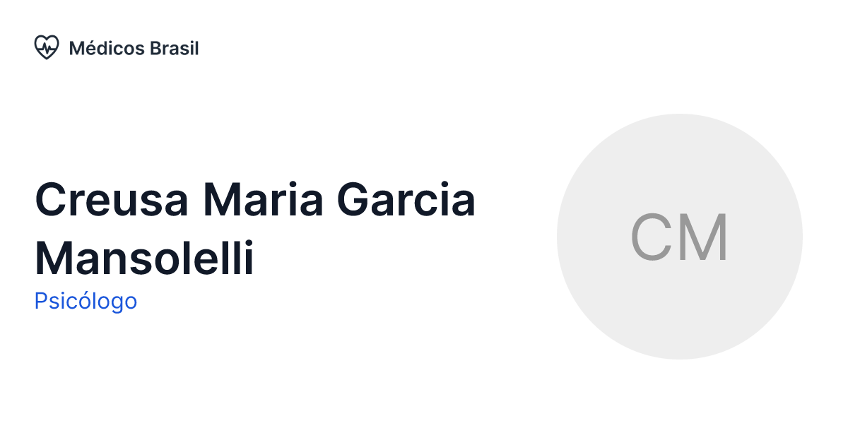 Creusa Maria Garcia Mansolelli - Psicólogo | Médicos Brasil