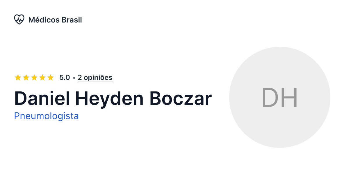 Daniel Heyden Boczar - Pneumologista | Médicos Brasil