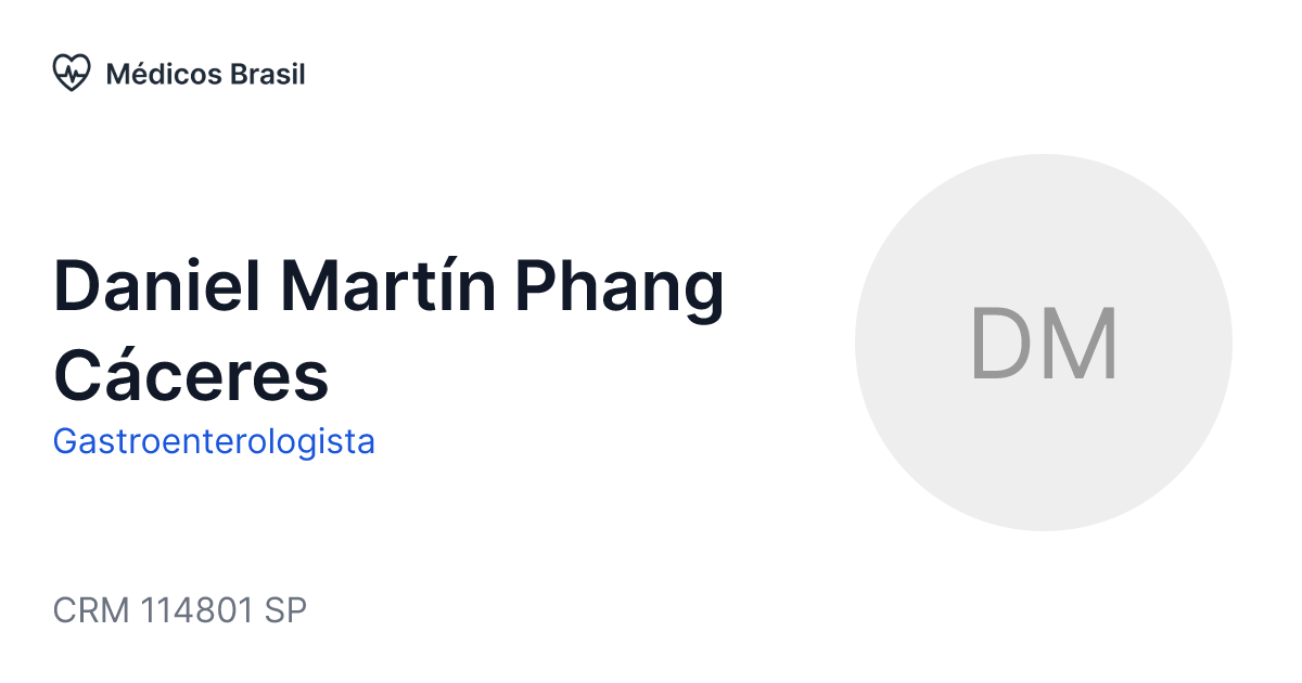 Daniel Martín Phang Cáceres - Gastroenterologista | Médicos Brasil