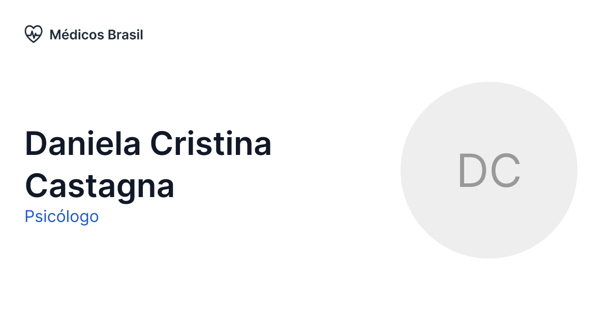 Daniela Cristina Castagna - Psicólogo | Médicos Brasil
