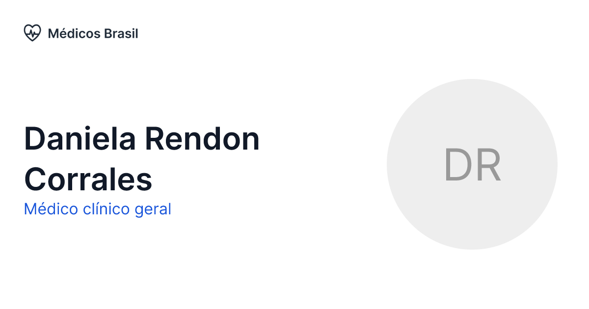 Daniela Rendon Corrales - Médico clínico geral | Médicos Brasil