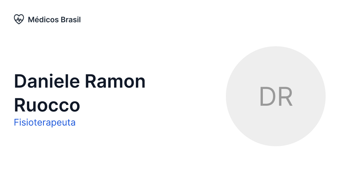 Daniele Ramon Ruocco - Fisioterapeuta | Médicos Brasil