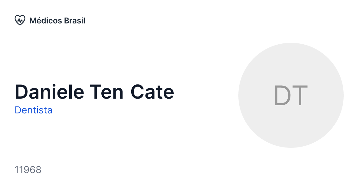 Daniele Ten Cate - Dentista | Médicos Brasil