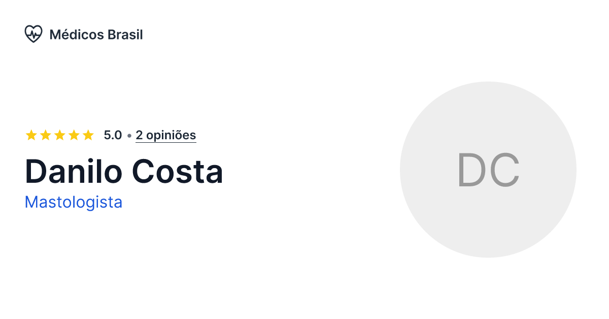 Danilo Costa - Mastologista | Médicos Brasil