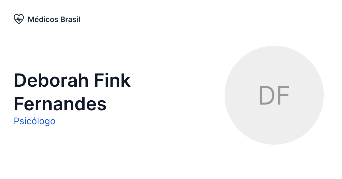 Deborah Fink Fernandes - Psicólogo | Médicos Brasil