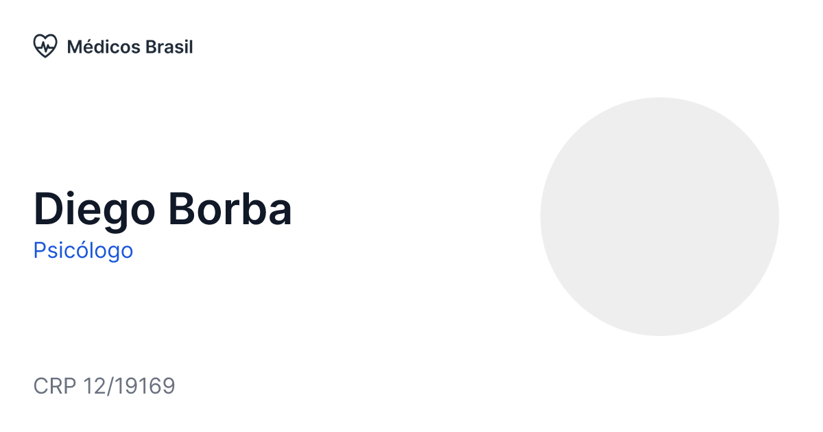 Diego Borba - Psicólogo | Médicos Brasil