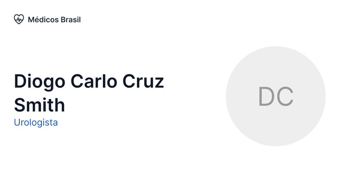 Diogo Carlo Cruz Smith - Urologista | Médicos Brasil