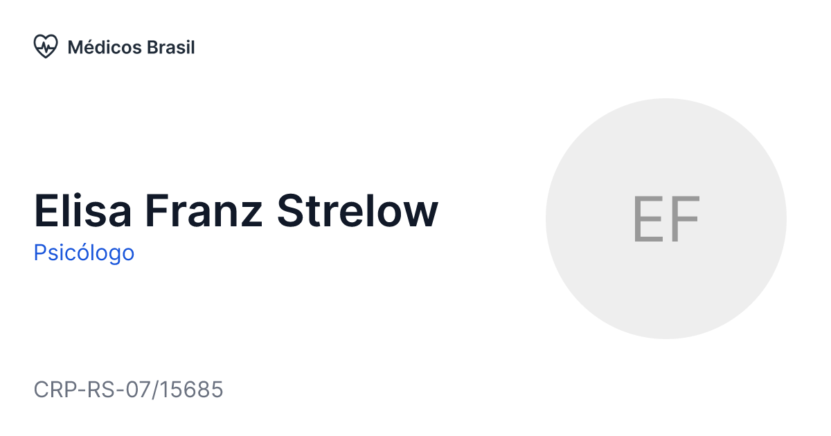 Elisa Franz Strelow - Psicólogo | Médicos Brasil