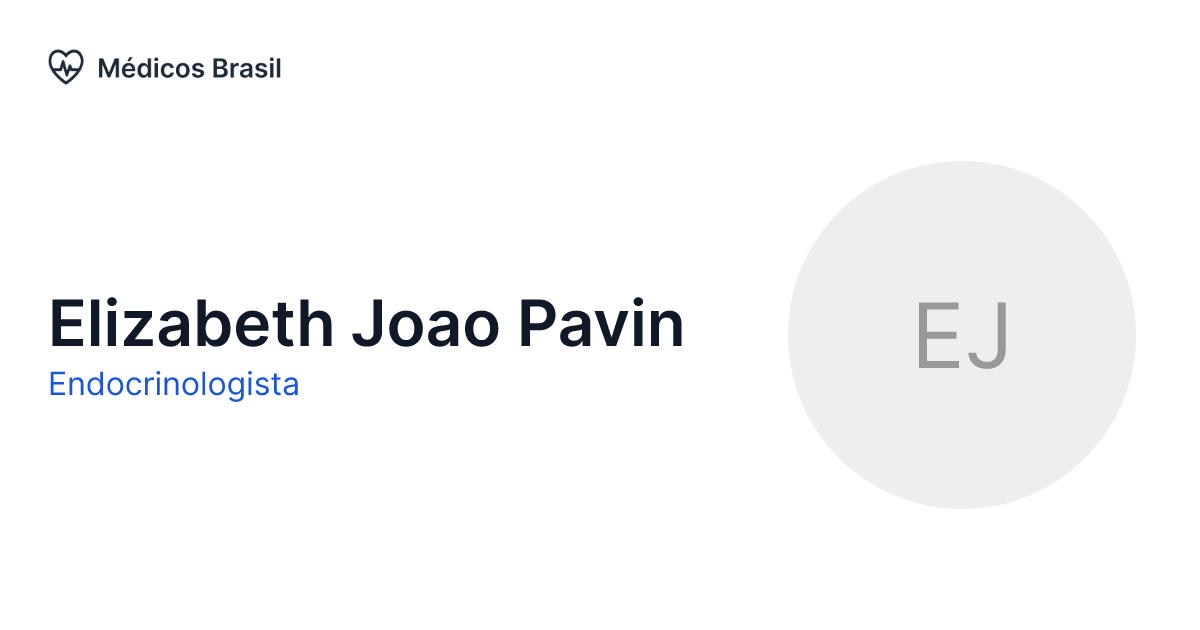 Elizabeth Joao Pavin - Endocrinologista | Médicos Brasil