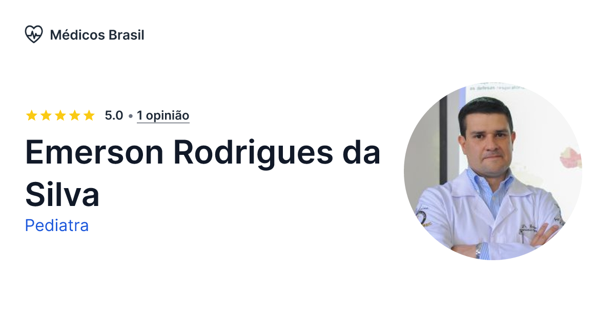 Emerson Rodrigues da Silva - Pediatra | Médicos Brasil