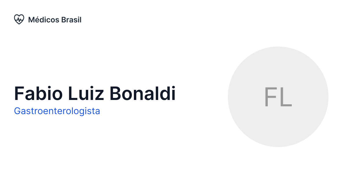 Fabio Luiz Bonaldi - Gastroenterologista | Médicos Brasil